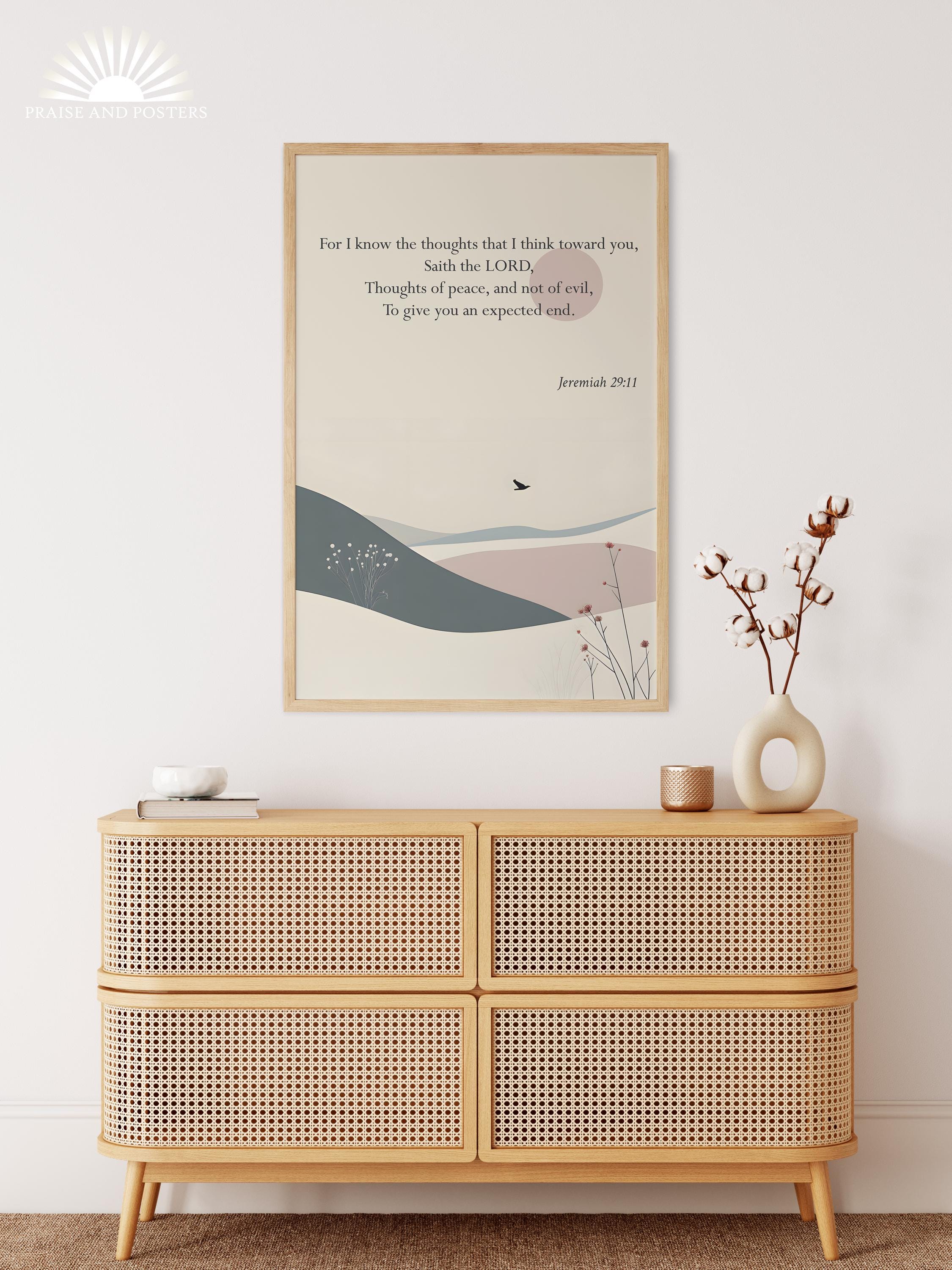 Jeremiah 29 11 Nursery Wall Art, Modern Christian Art, Christian Gifts ...