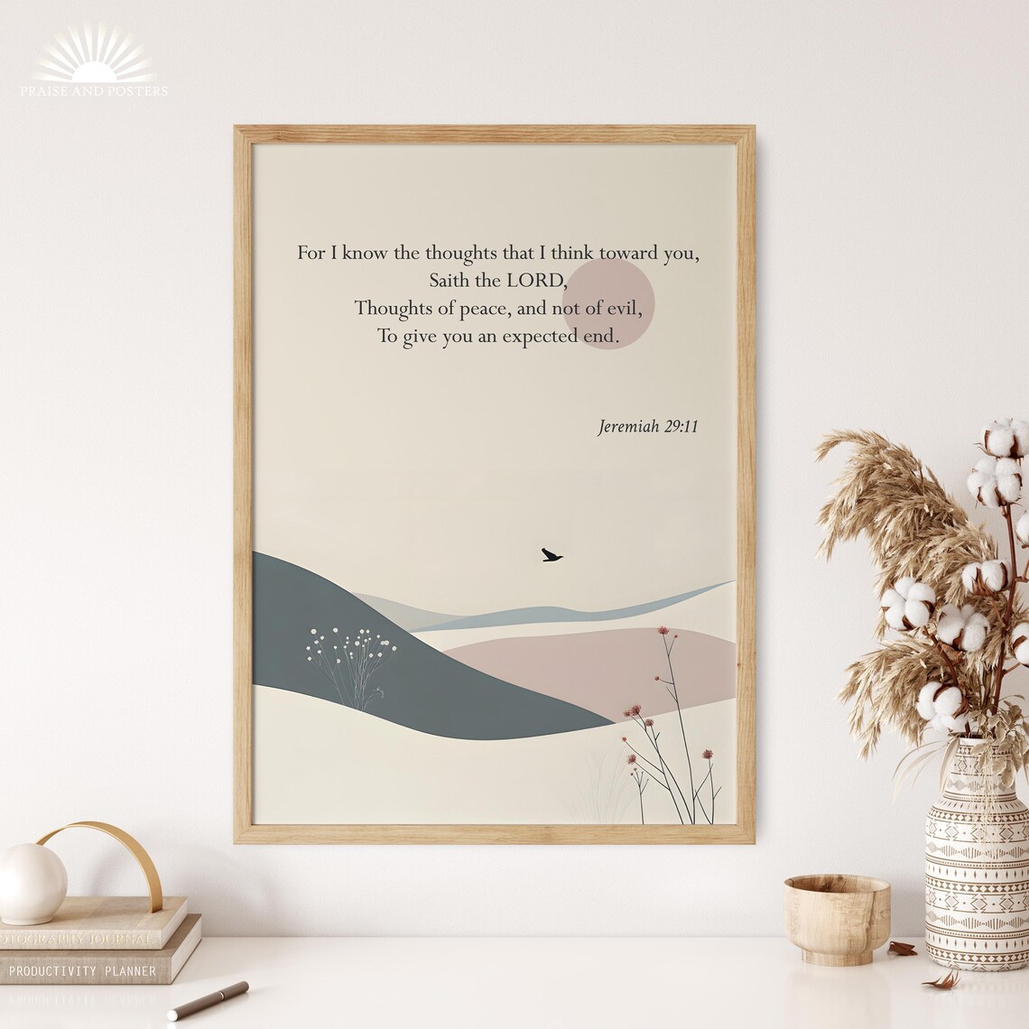 Jeremiah 29 11 Nursery Wall Art, Modern Christian Art, Christian Gifts ...