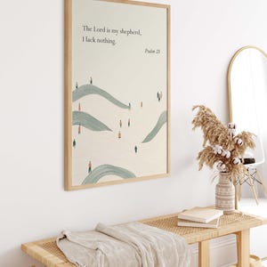 Psalm 23 Wall Art, Christian Wall Art, Christian Nursery Wall Art ...