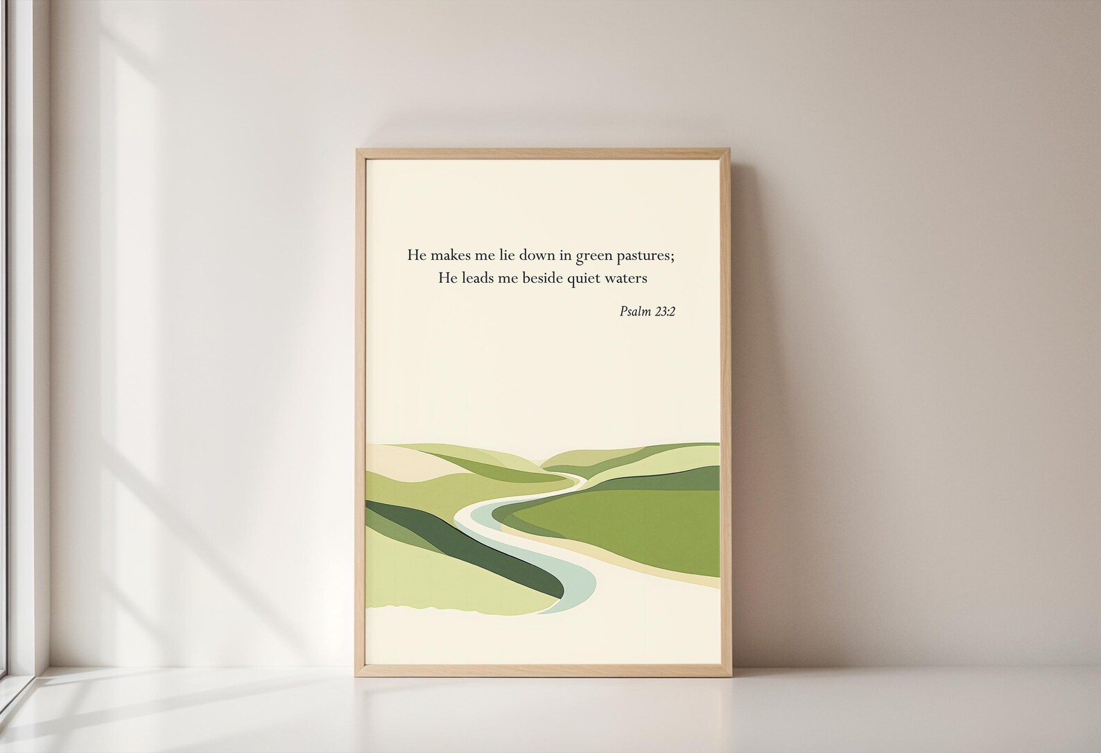 Psalm 23 Poster, Christian Wall Art, Christian Gifts, Christian Art ...