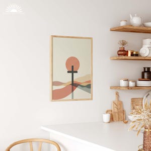 Christian Wall Art, Modern Christian Art, Baptism Gift, Cross Wall Art ...