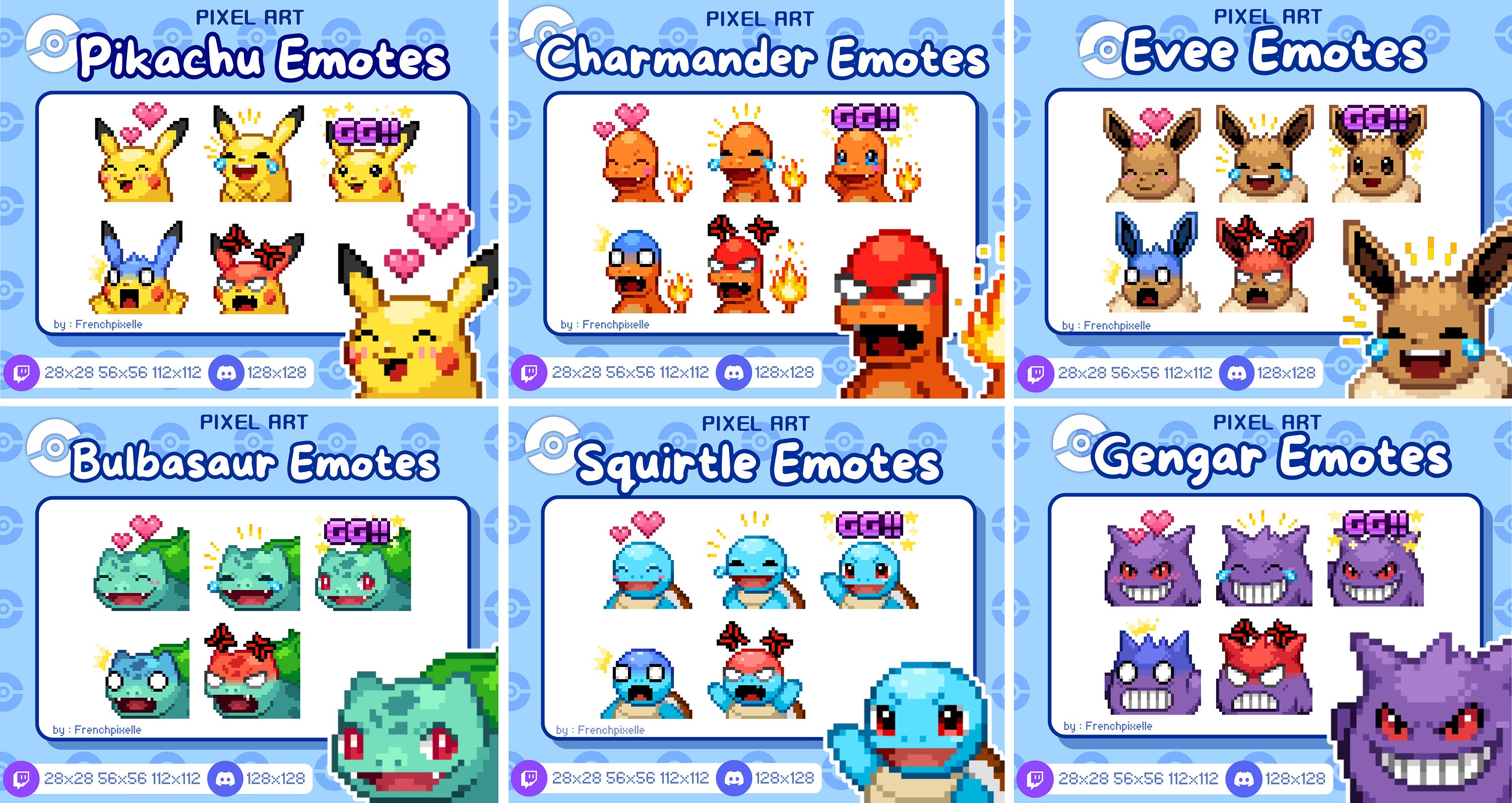 5 Bulbasaur Twitch Emotes - Discord Emotes - Pixelart Pokemon Emote ...