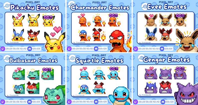 5 Evee Twitch Emotes Discord Emotes Pixelart Pokemon Emote Emojis Cute ...
