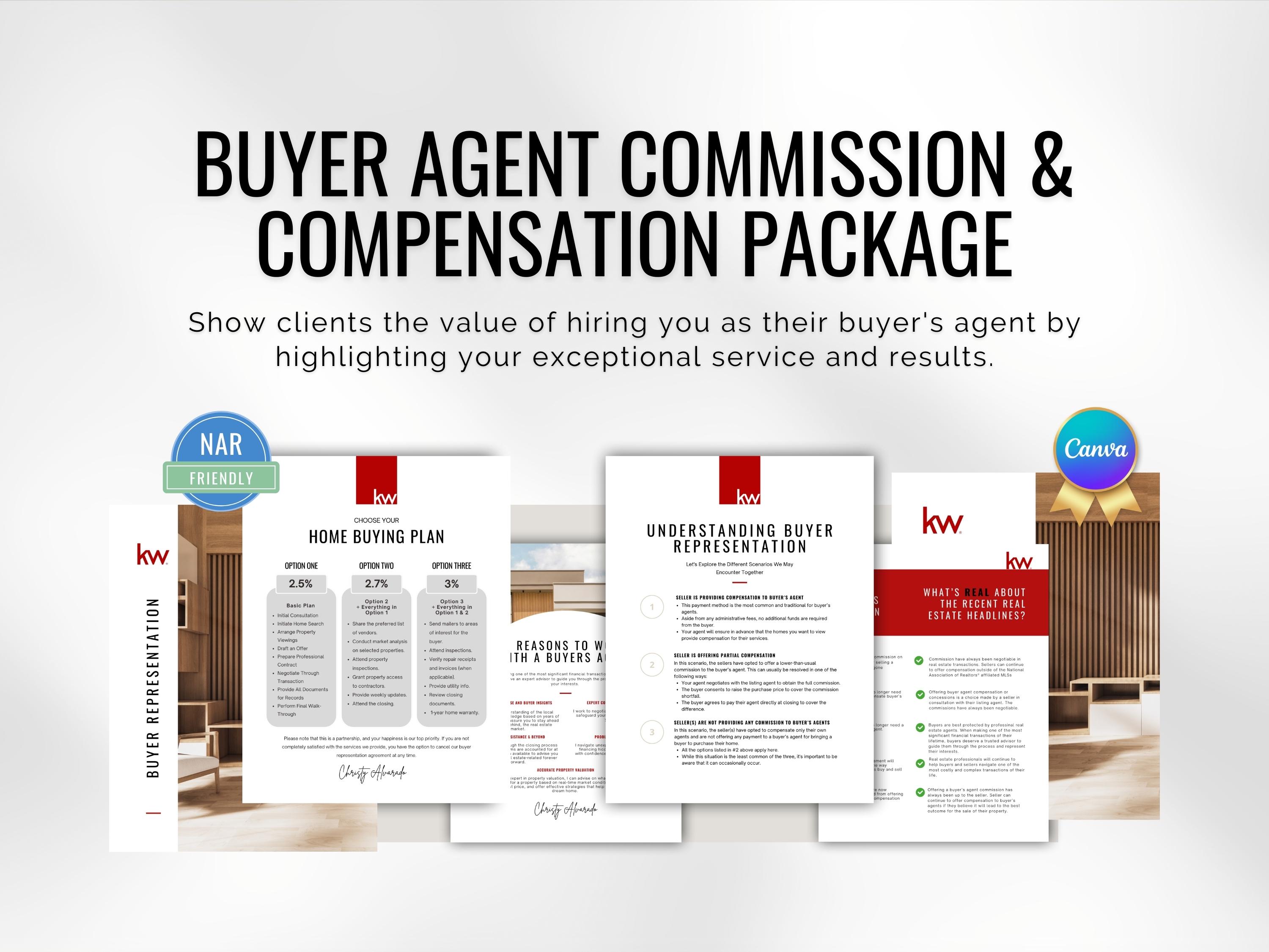 Buyer Agent Commission Flyers: Real Estate Marketing Templates (canva ...