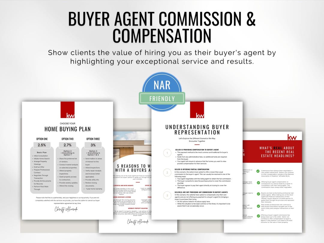 Real Estate Buyer Agent Flyers: Commission & Compensation (canva ...