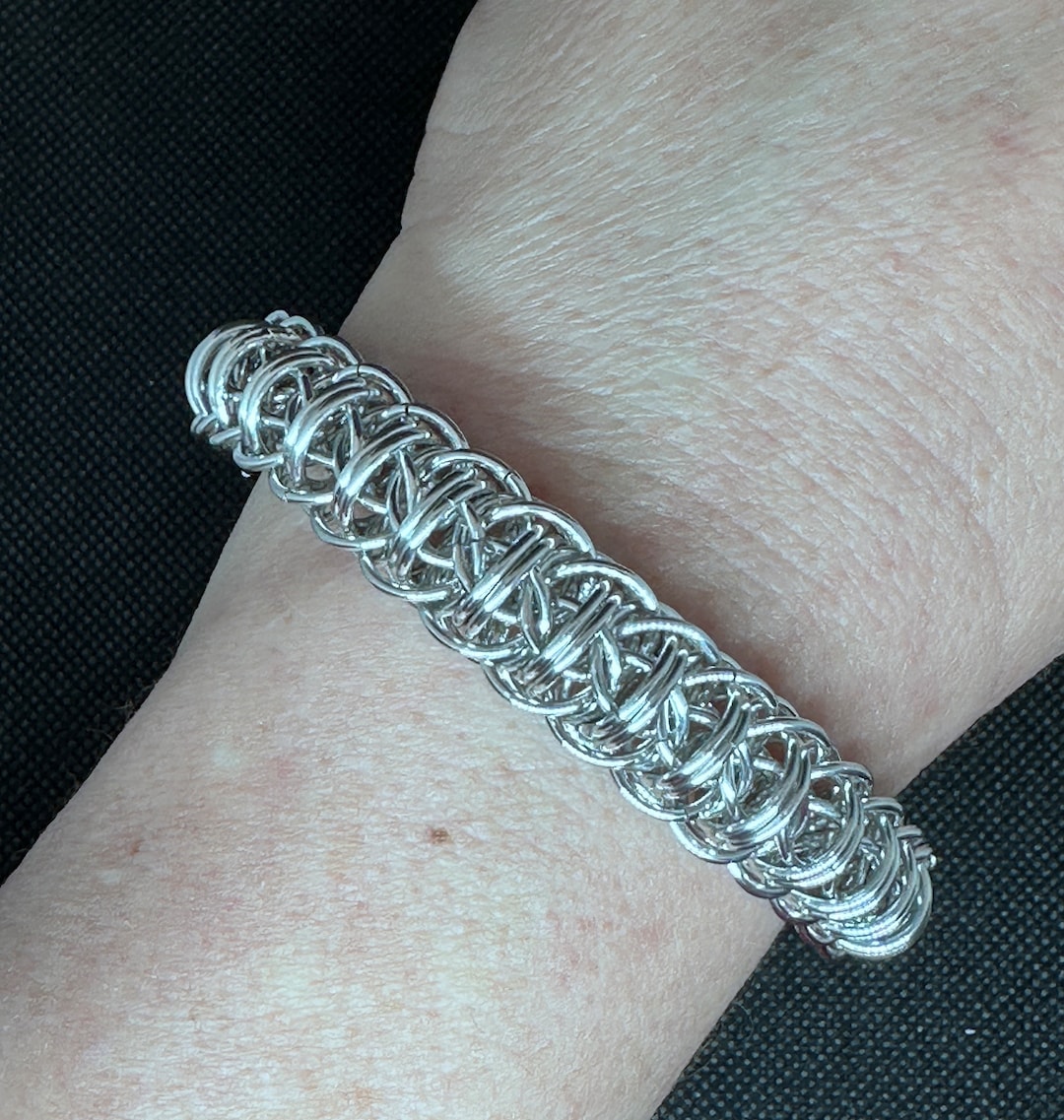 Fire Wyrm Aluminum Chainmaille Bracelet - Etsy