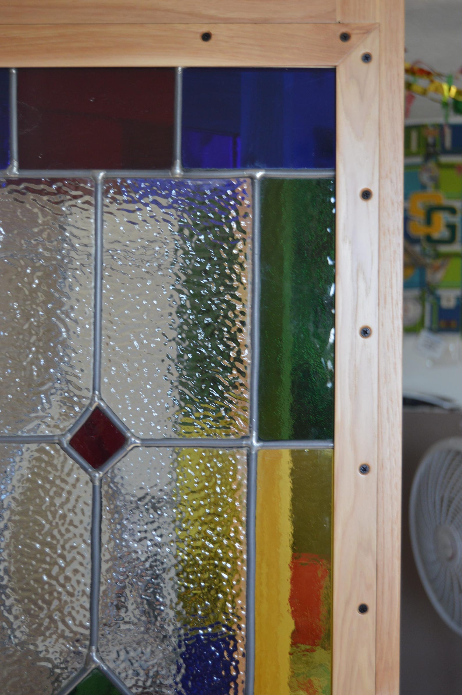 Stained Glass Tri-fold Room Divider/privacy Screen in an Amish Built ...