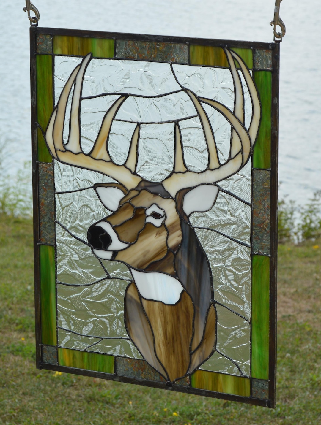 Stained Glass 10-point Buck Panel: Cabin Lodge Decor (20x26 In) - Etsy