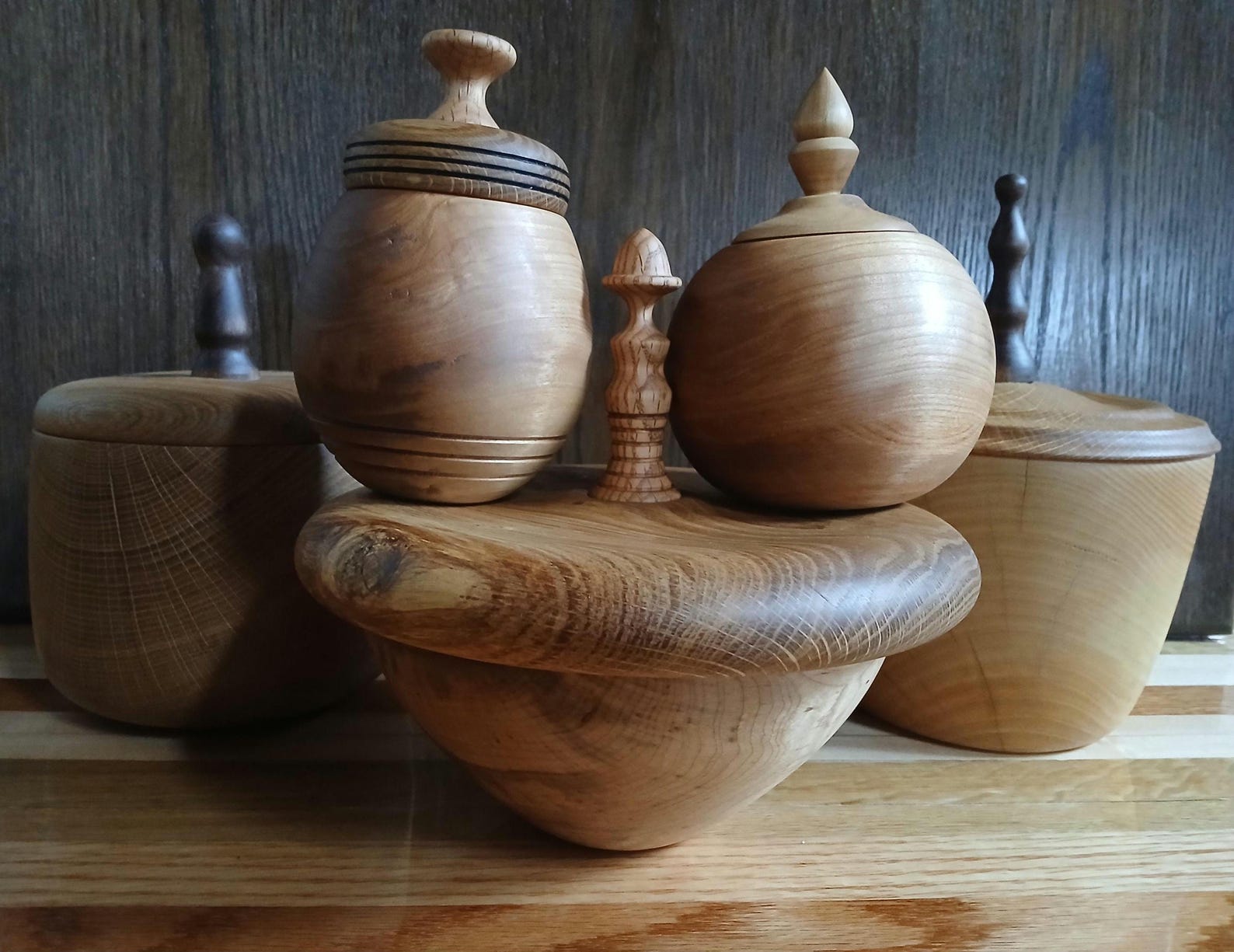 Handmade Rustic Wood Jar: Decorative Cookie Jar - Etsy