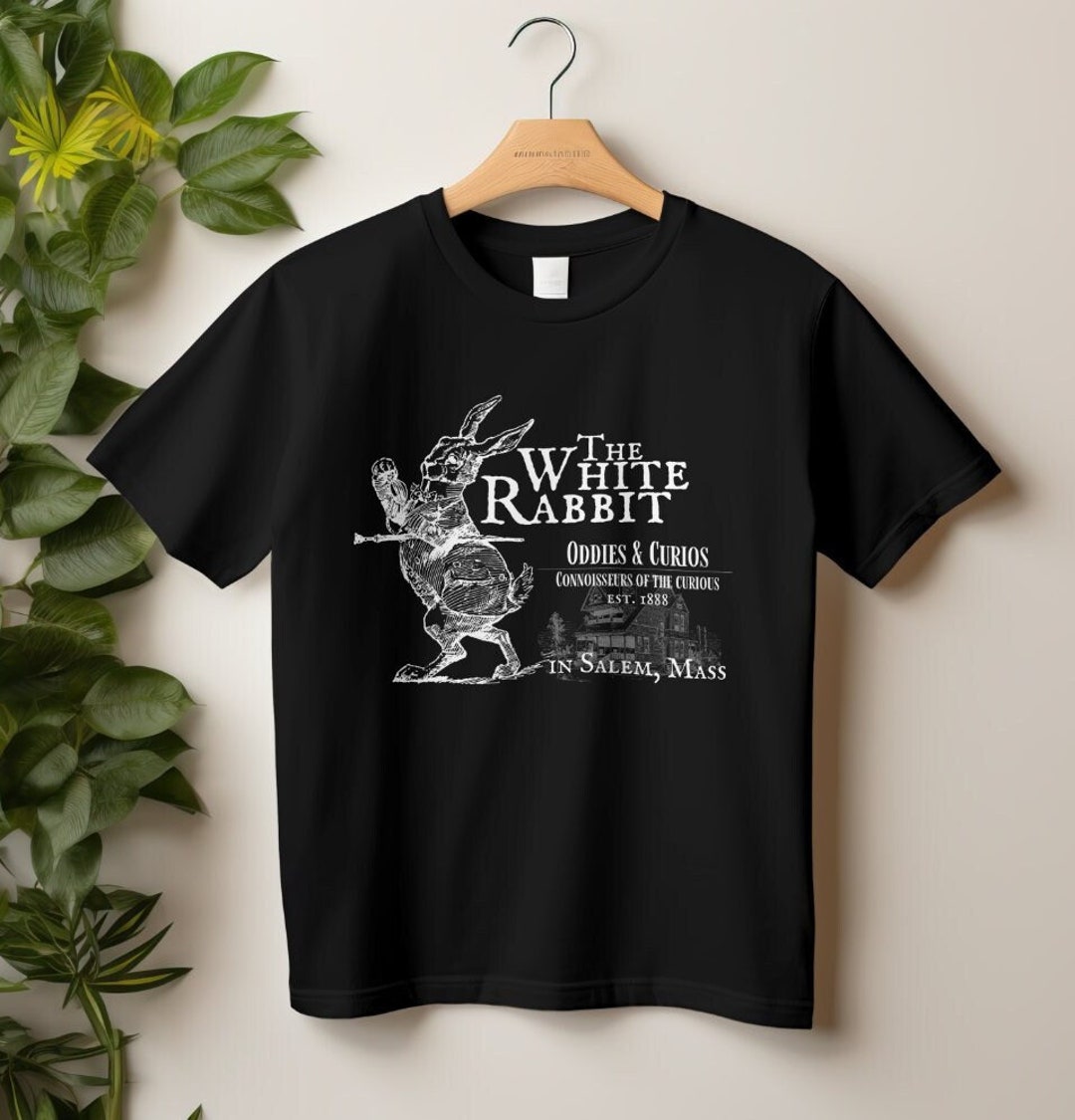 White Rabbit Oddities Shop T-shirt | Vintage Style Graphic Tee - Etsy