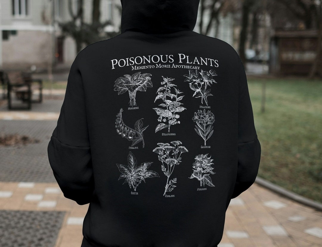 Poisonous Plants Hoodie: Vintage Apothecary Dark Academia Sweatshirt - Etsy