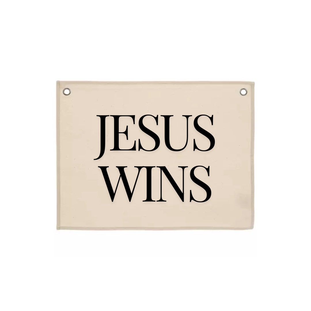 Jesus Wins Pennant - Etsy