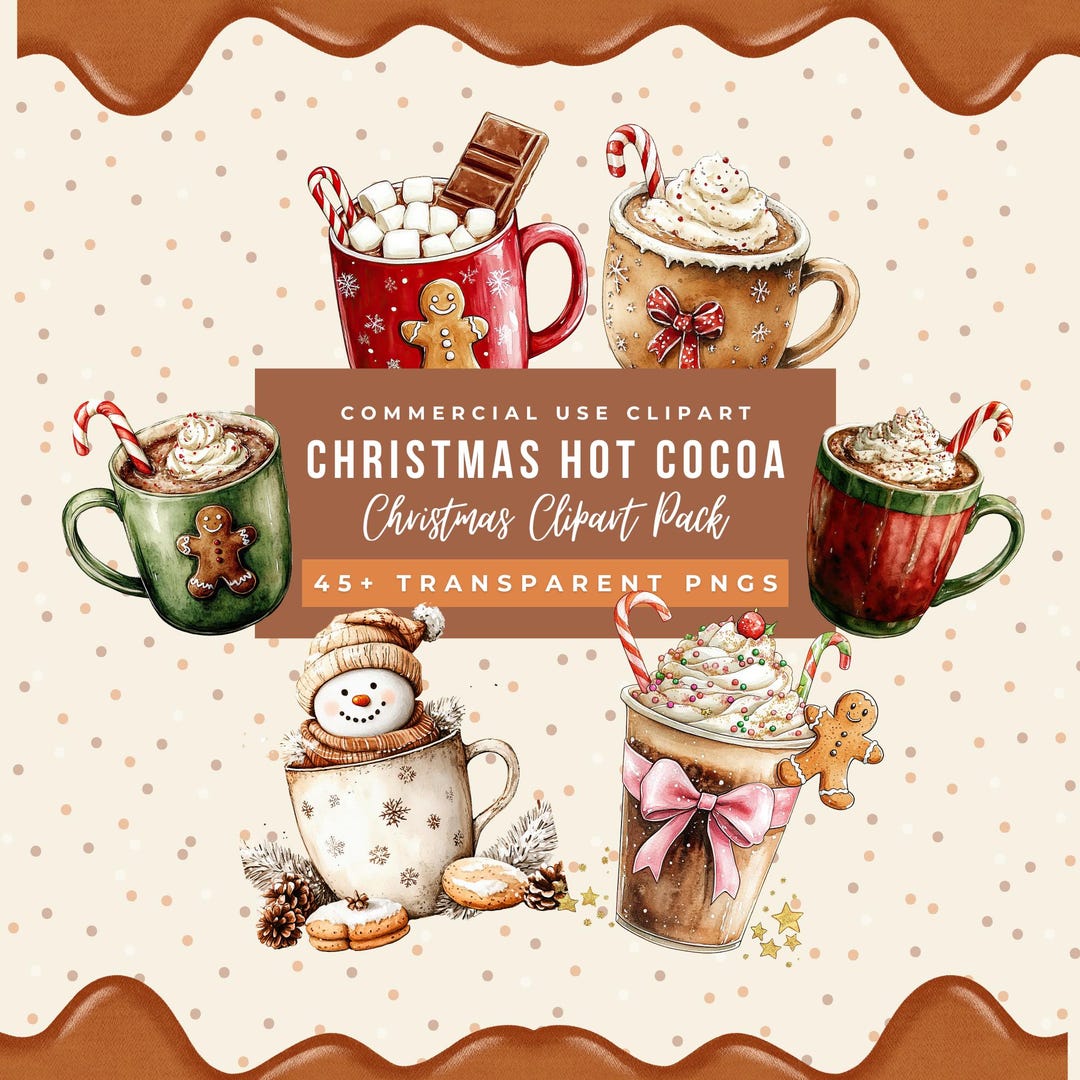 Christmas Hot Cocoa Images, Clipart Graphics for All of Your Projects ...