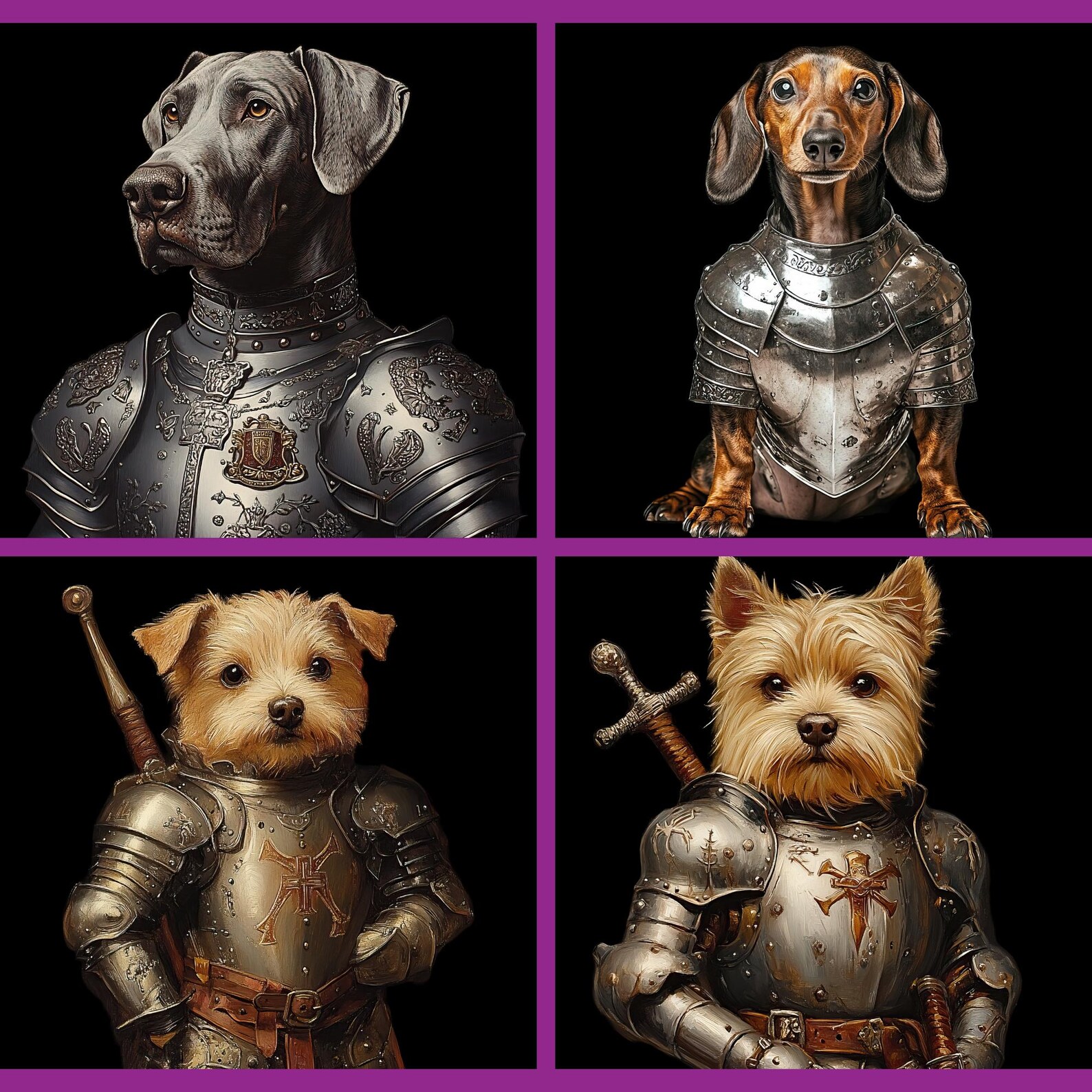 Regal Tudor Dog Hounds: Tudor Renaissance Pooches, Clipart, Collection ...