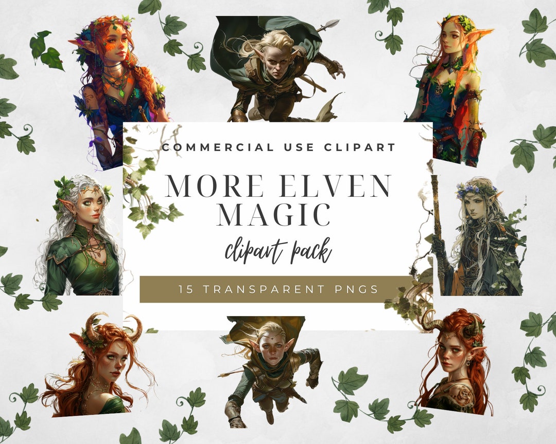More Enchanted, Elven, Magic, Clipart, PNG, 300 Dpi, Forest, Elves ...