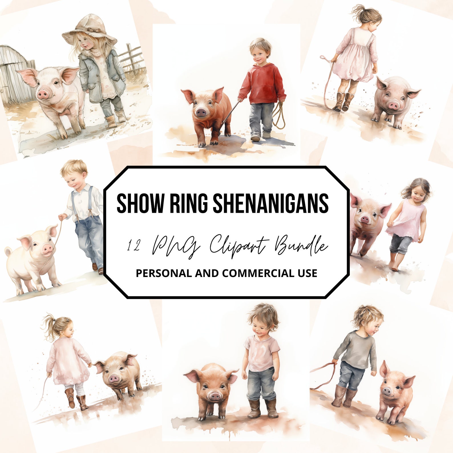 SHOWRING SHENANIGANS CLIP Artwatercolor Pics - Etsy