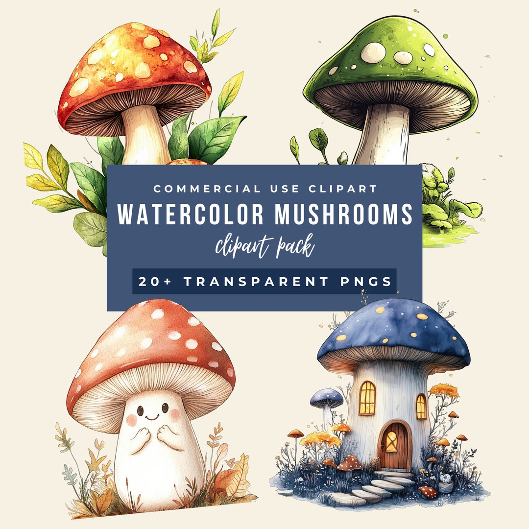 Watercolor Mushrooms Clipart – Beautiful Designs for DIY Projects 20 ...