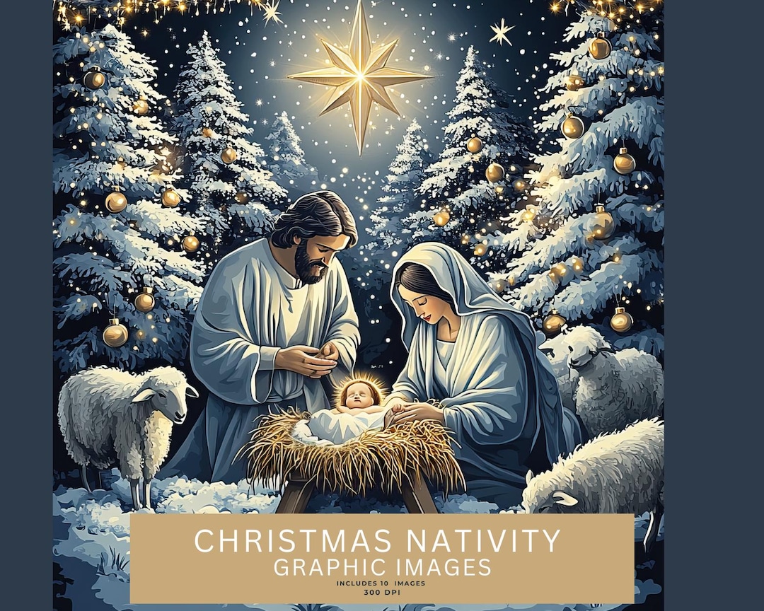 Serene Nativity: A Gentle Christmas, Christian Christmas Digital ...