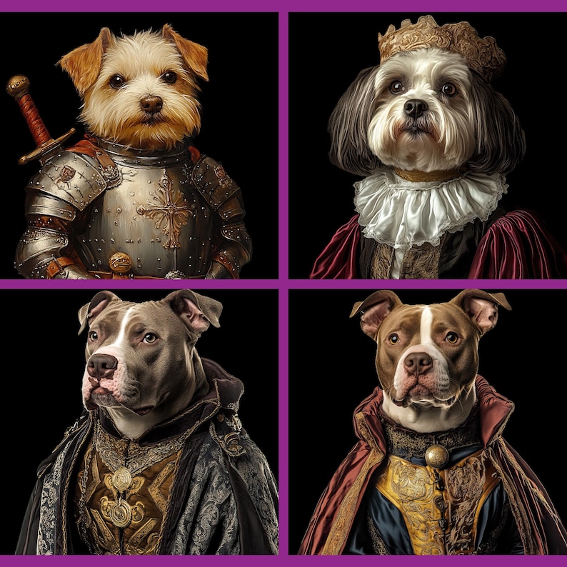 Regal Tudor Dog Hounds: Tudor Renaissance Pooches, Clipart, Collection ...