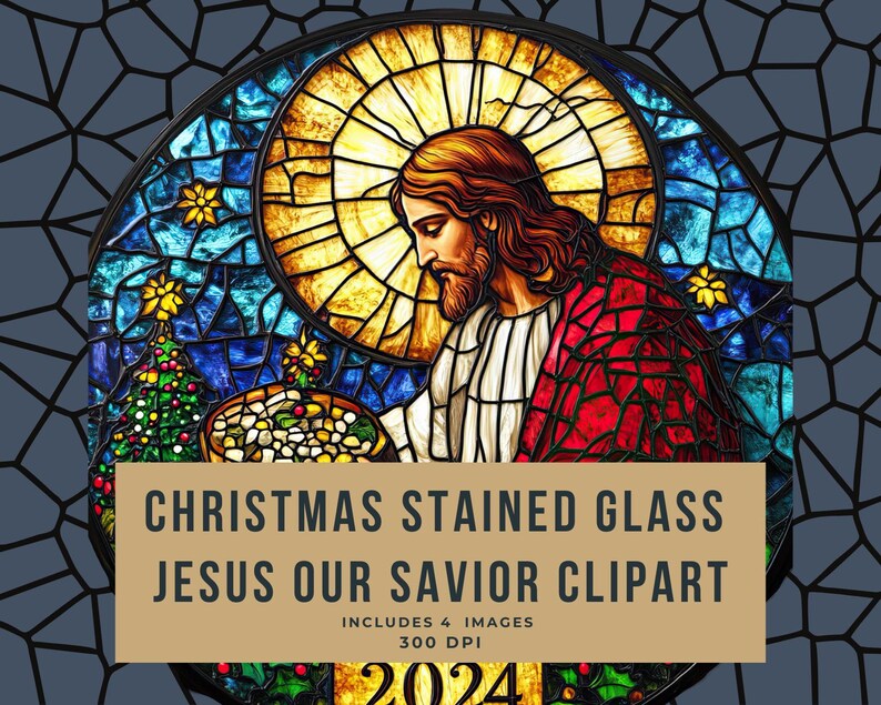 Stained Glass Images of Jesus the Savior Clipart Christian Christmas ...
