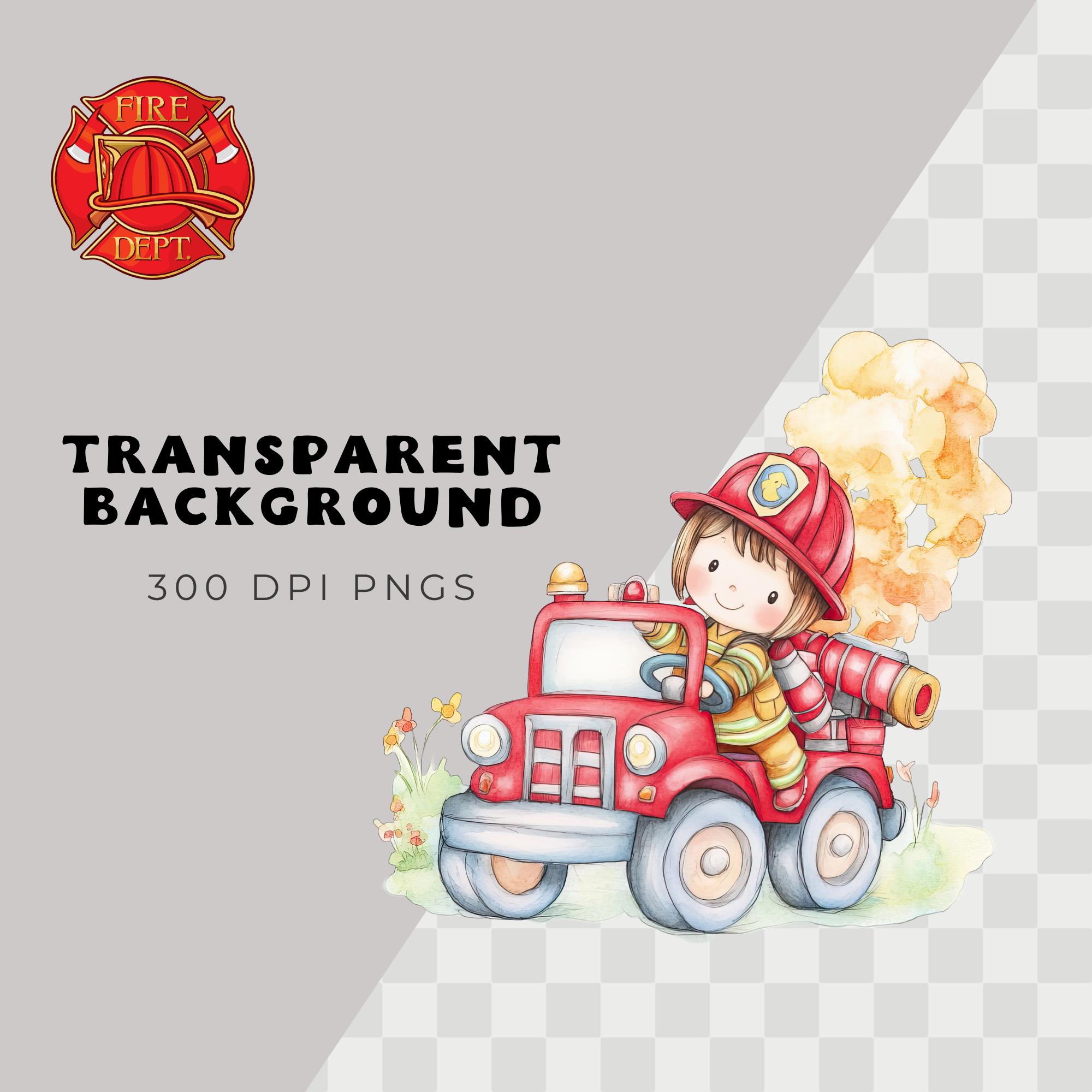 Tiny Heroes: Firefighter Clipart Set – Adorable Designs for DIY ...