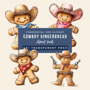 Cowboy Gingerbread Men Images, Clipart Graphics for All of Your ...