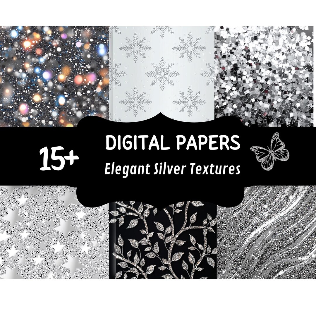 Elegant Silver Digital Paper – High-resolution Metallic Backgrounds for ...
