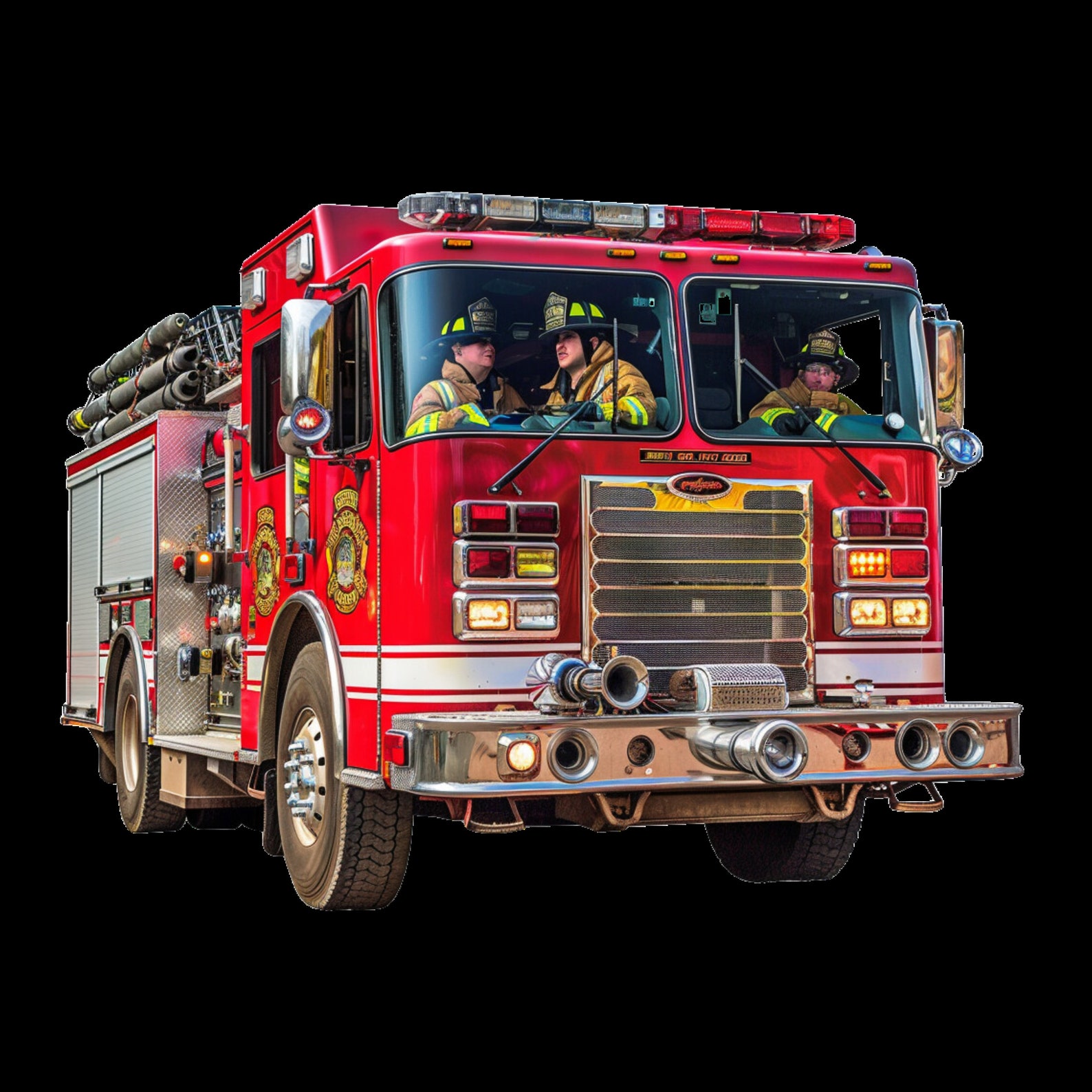 Firetruck, Adventure, Clipart Set, Digital Download, Firefighter, First ...