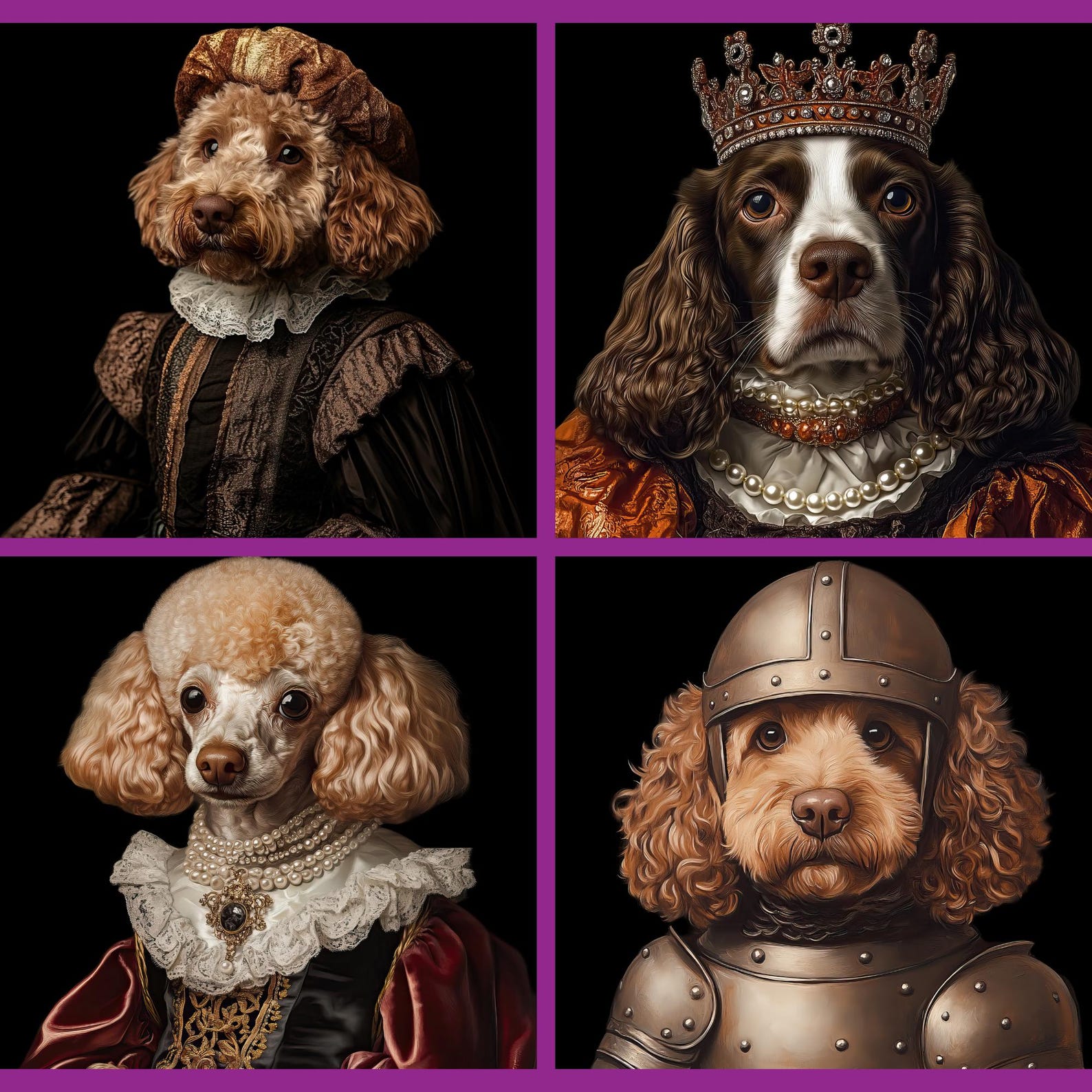 Regal Tudor Dog Hounds: Tudor Renaissance Pooches, Clipart, Collection ...