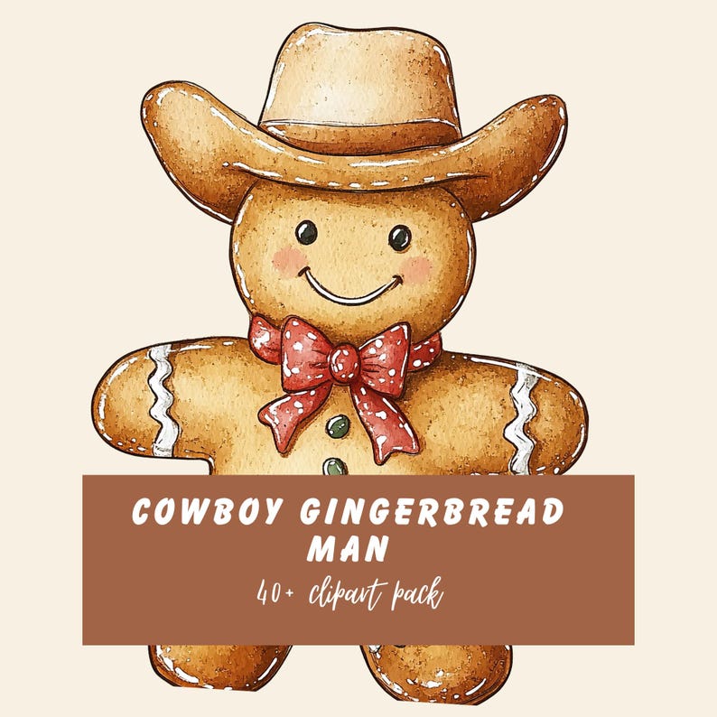 Cowboy Gingerbread Men Images, Clipart Graphics for All of Your ...
