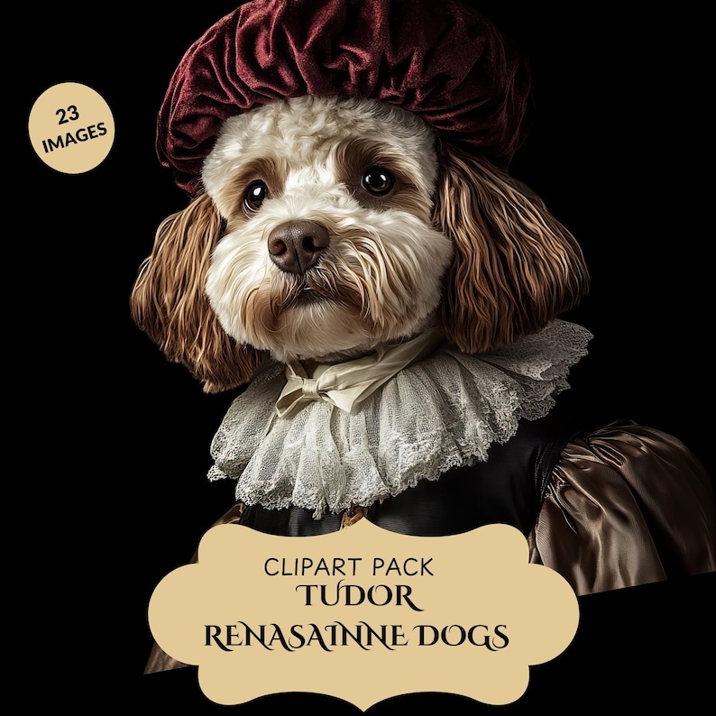Regal Tudor Dog Hounds: Tudor Renaissance Pooches, Clipart, Collection ...