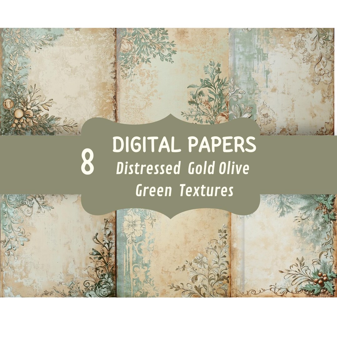 Vintage Rough Texture Paper, Greens and Apricot Peach Colors, 300 Dpi ...