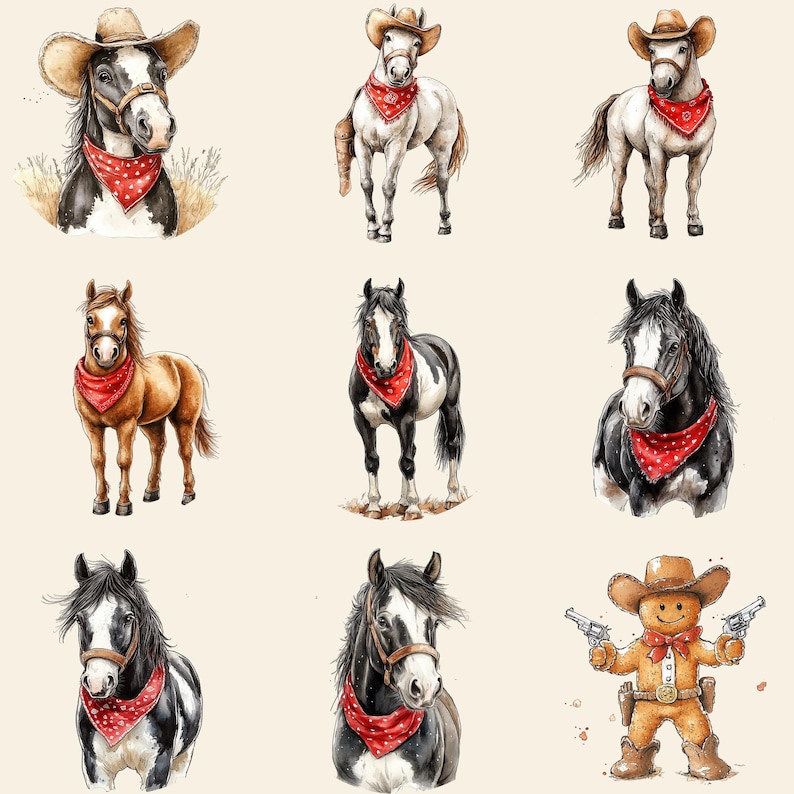 Cowboy Gingerbread Men Images, Clipart Graphics for All of Your ...