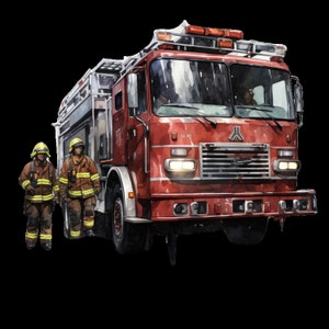 Firetruck, Adventure, Clipart Set, Digital Download, Firefighter, First ...