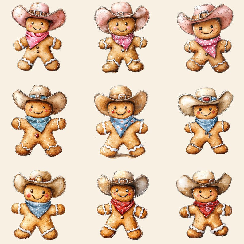 Cowboy Gingerbread Men Images, Clipart Graphics for All of Your ...