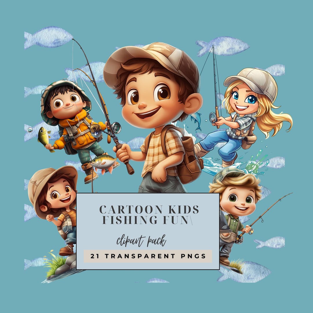 Fun Cartoon Fishing Kids Clipart – Adorable Designs for DIY Projects 20 ...