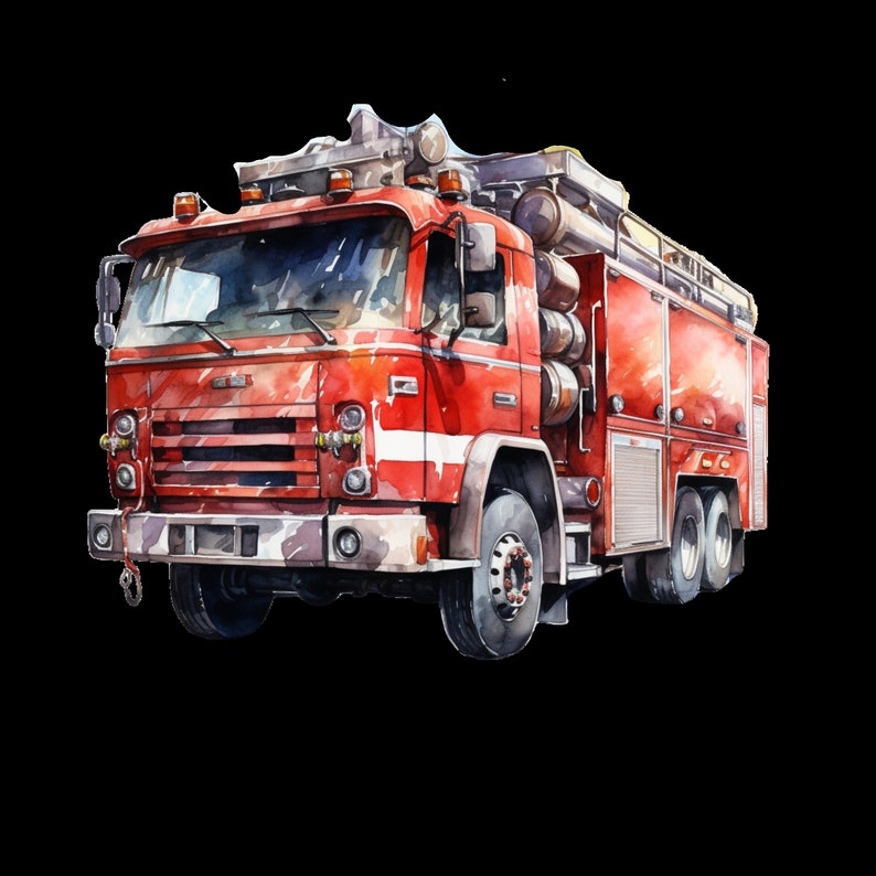 Firetruck, Adventure, Clipart Set, Digital Download, Firefighter, First ...