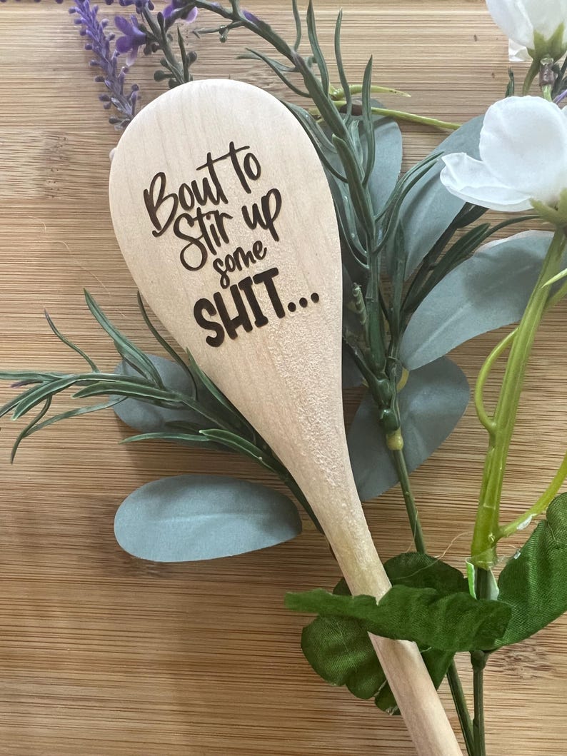 Funny Sayings, Gift for Mom, Wooden Spoons Personalized, Wooden Spoon ...