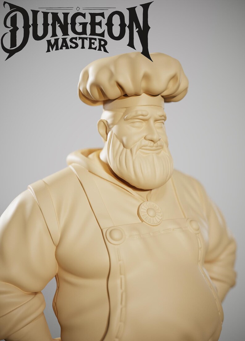 D&D Villager Chef – STL Miniature for 3D Printing - Etsy