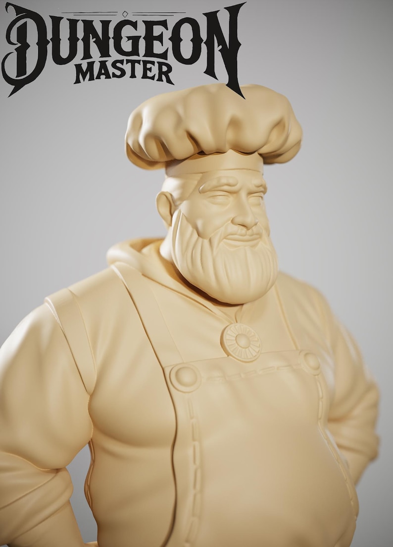 D&D Villager Chef – STL Miniature for 3D Printing - Etsy