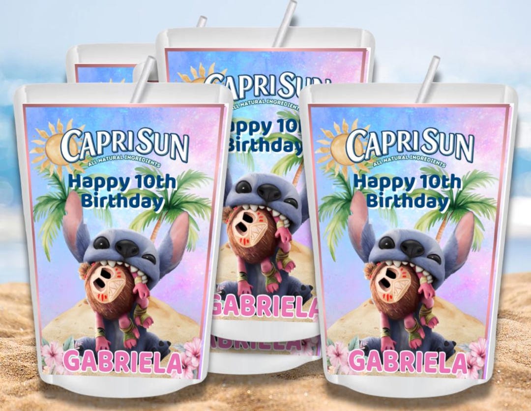 12 Personalized Capri Sun Juice Pouch Stickers Labels - Etsy