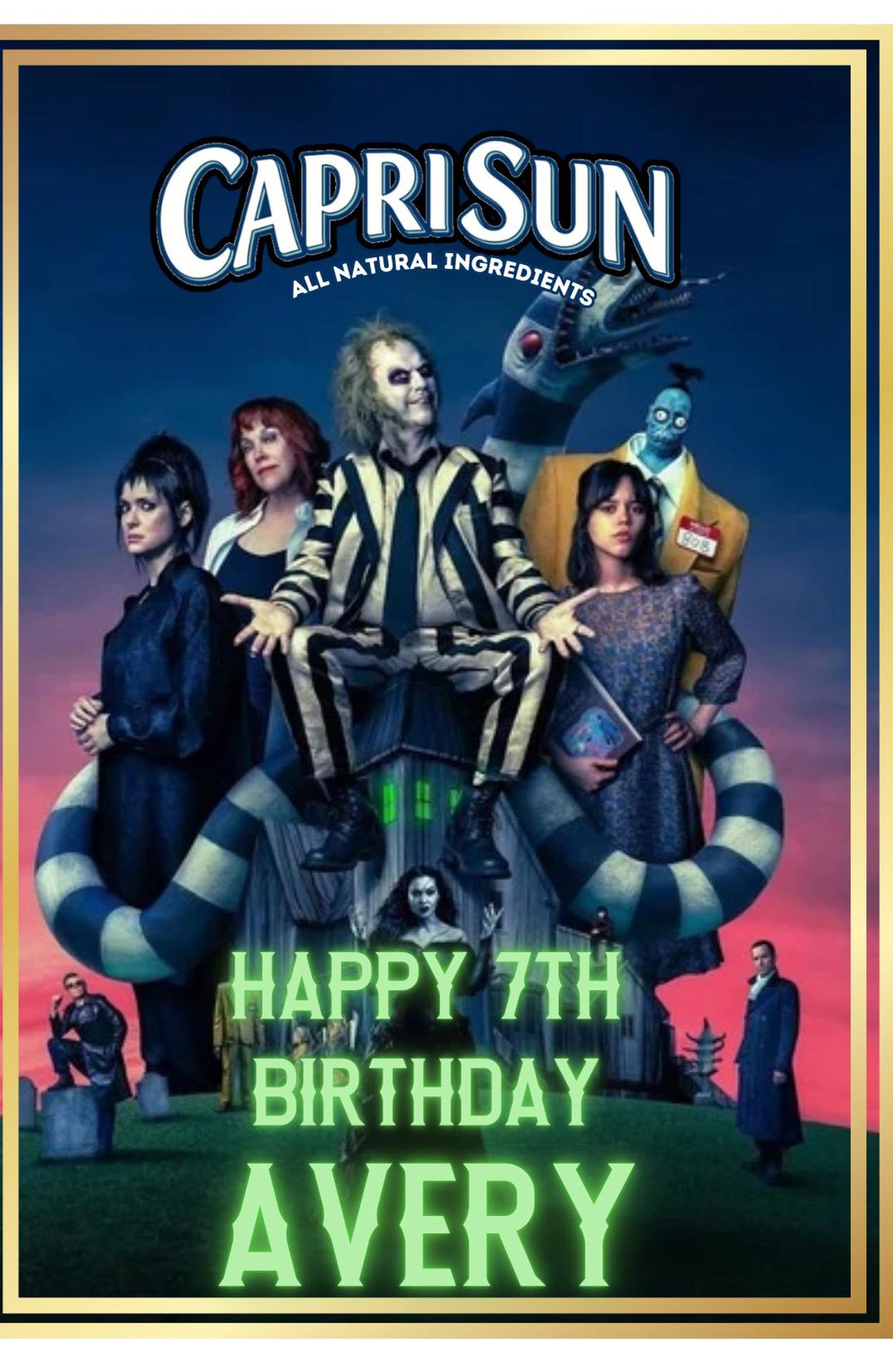 12 Personalized Capri Sun Juice Pouch Stickers Labels - Etsy