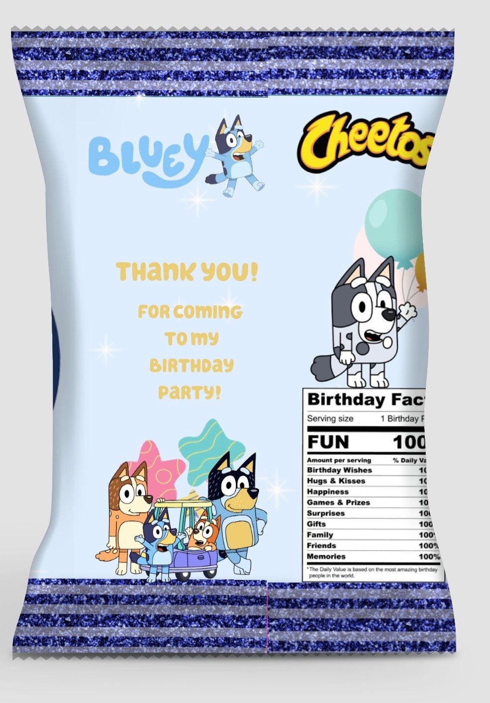 Personalized Chip Bag, Birthday Chips, Party Favor Bags Birthday Party ...