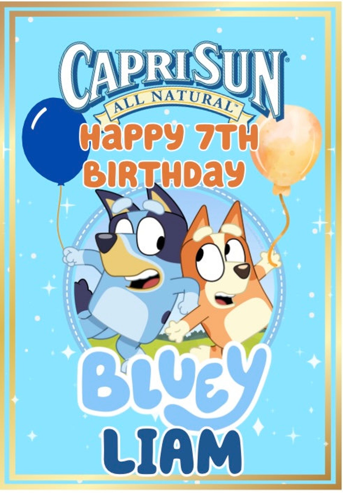 12 Personalized Capri Sun Juice Pouch Stickers Labels - Etsy