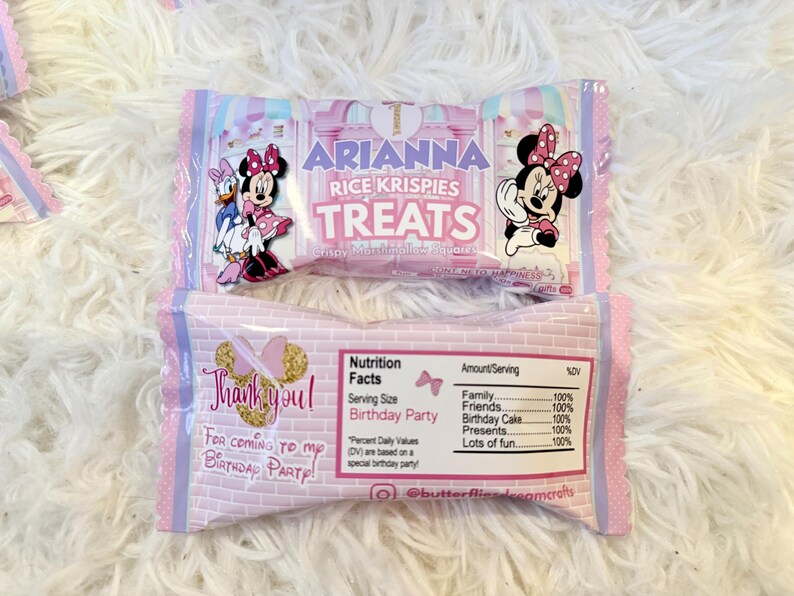 Personalized Birthday Rice Krispie Treat Favors/party Favors - Etsy