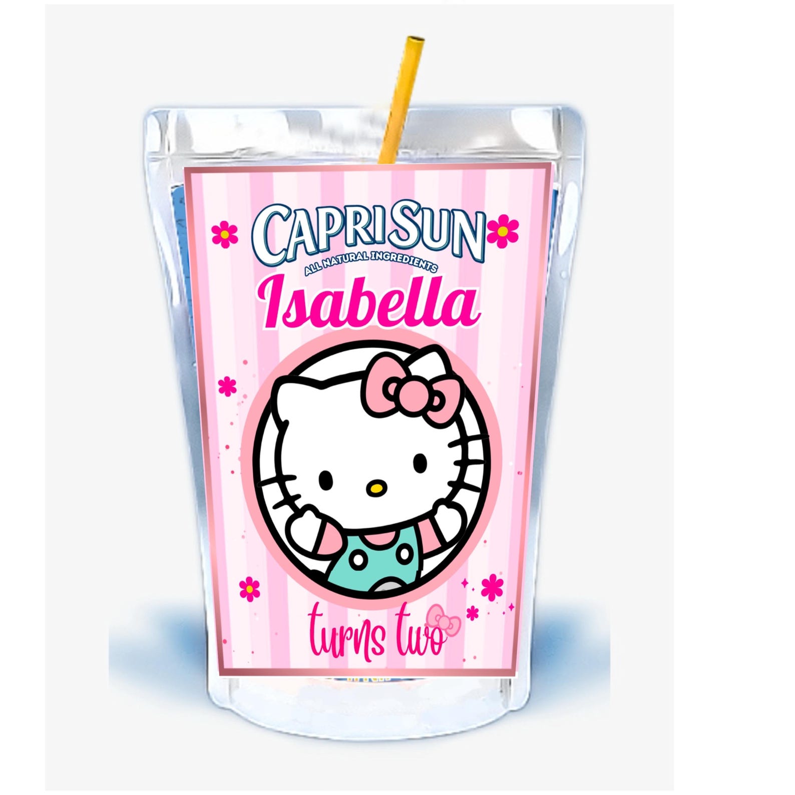 12 Personalized Capri Sun Juice Pouch Stickers Labels - Etsy