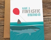 Birthday Card / Shark Fin - Etsy