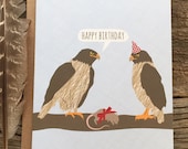 Funny Birthday Card / Hawks | Etsy