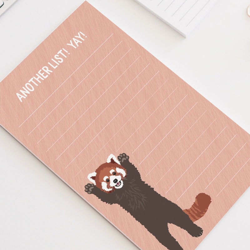 Red Panda Notepads - Etsy