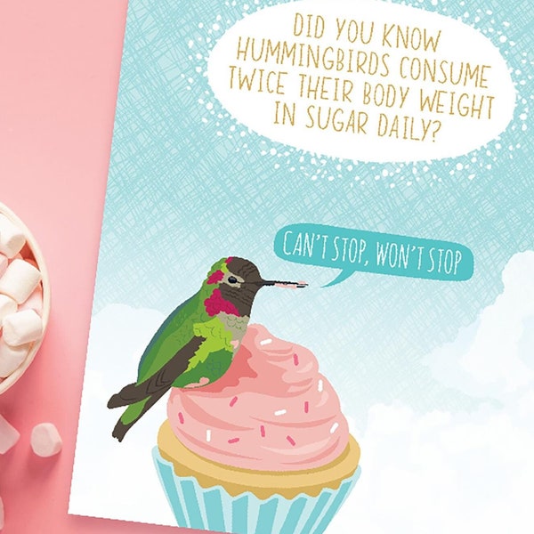 Hummingbird Card - Etsy